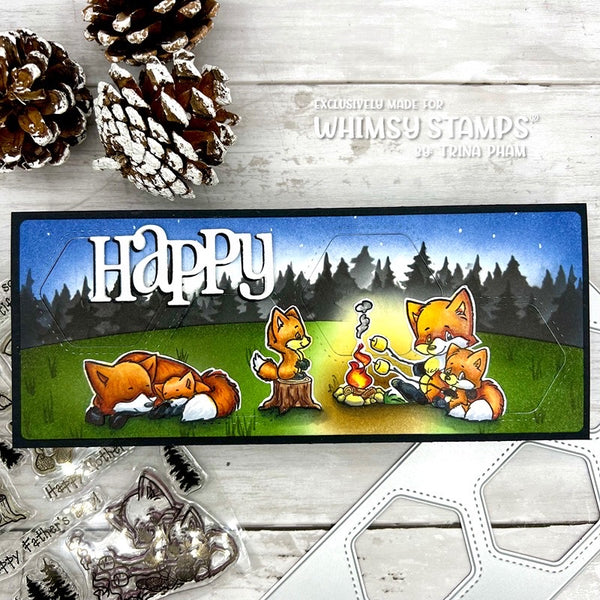 Fox Family Clear Stamps | Whimsy Stamps