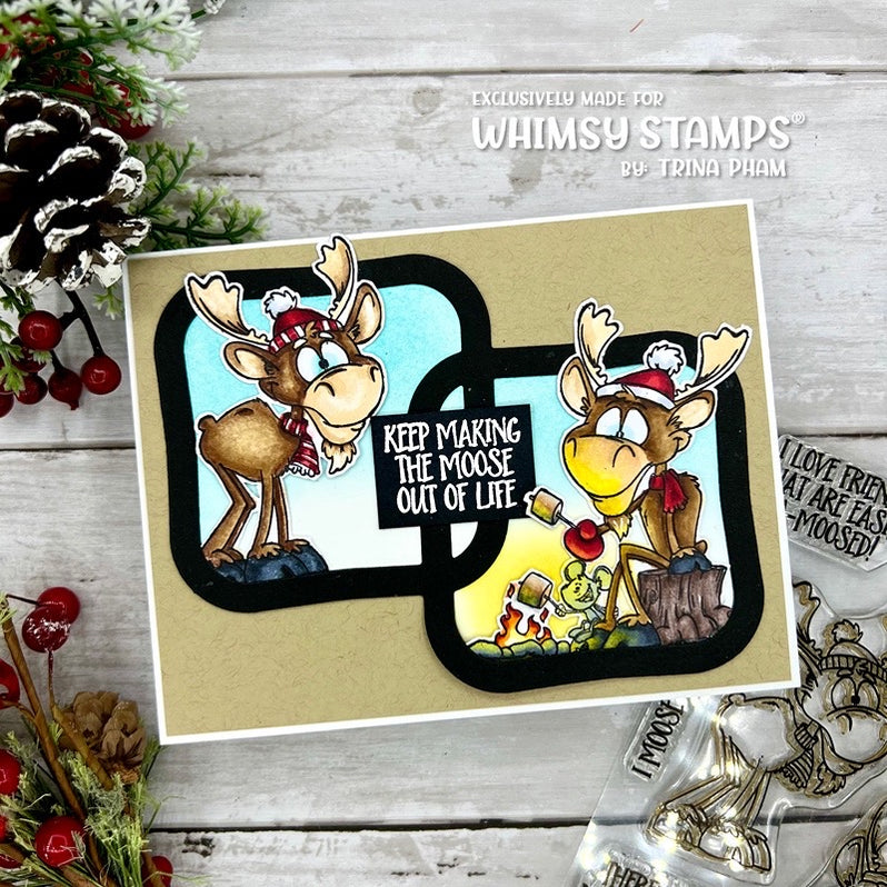 Moose You Clear Stamps– Whimsy Stamps