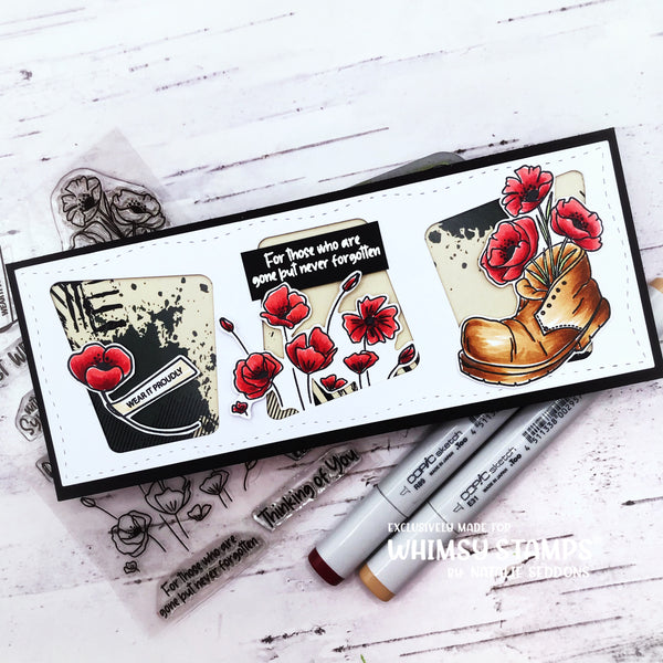 Poppy Remembrance Clear Stamps | Whimsy Stamps