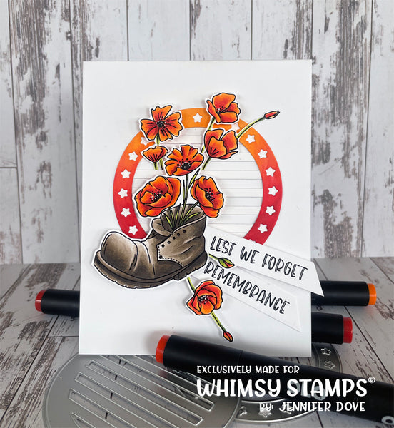Poppy Remembrance Clear Stamps | Whimsy Stamps