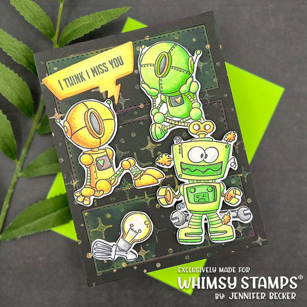 Robots Clear Stamps | Whimsy Stamps