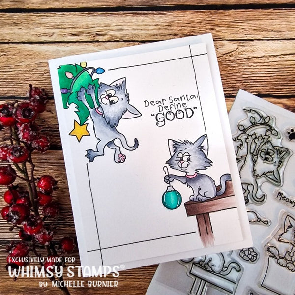 Cat Do Christmas Two Clear Stamps | Whimsy Stamps