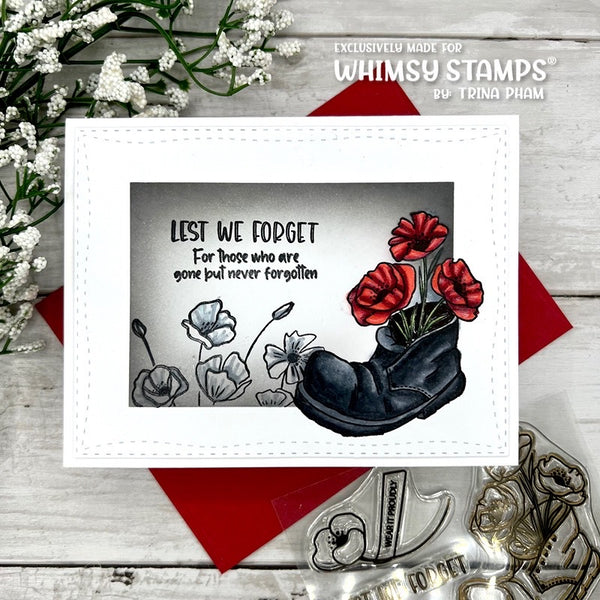 Poppy Remembrance Clear Stamps | Whimsy Stamps