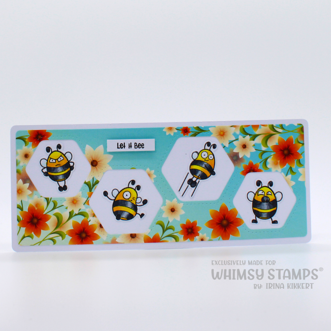 Bizzy Bees 2 Clear Stamps– Whimsy Stamps