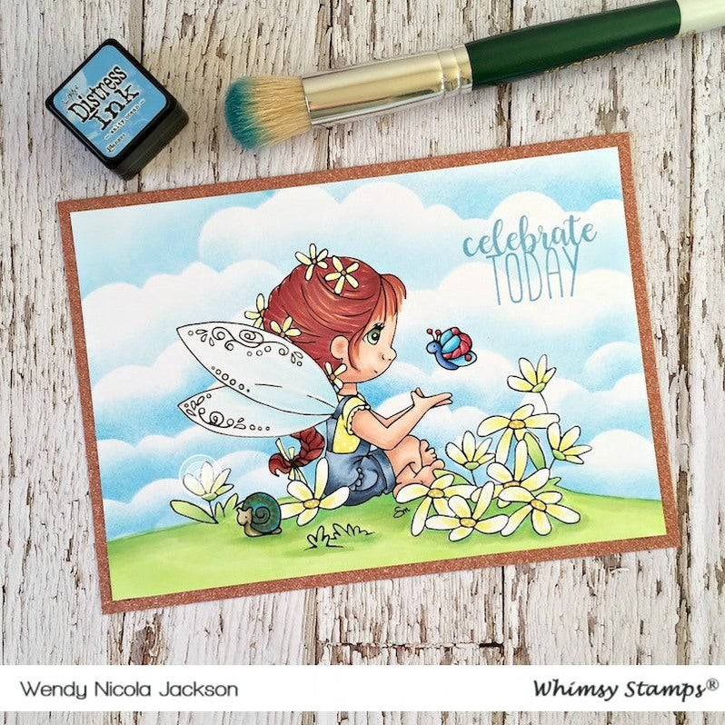 Polka Dot Pals Imogen Garden Fairy - Coloring Scene Digital Stamp ...