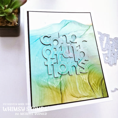 Congratulations Word and Shadow Die Set– Whimsy Stamps