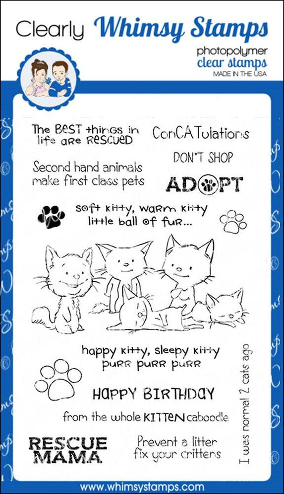 Adopt Don't Shop CATS Clear Stamps– Whimsy Stamps