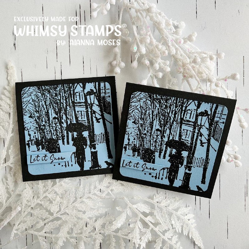 Blissful Winter Rubber Cling Stamp– Whimsy Stamps