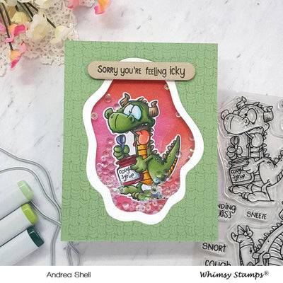 Get Well Dragons Clear Stamps– Whimsy Stamps