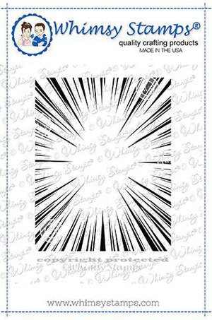 Burst Background Rubber Cling Stamp– Whimsy Stamps