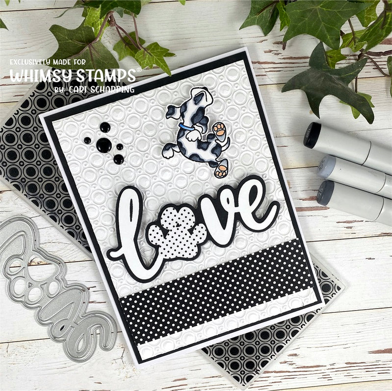 Love Paw Word and Shadow Die Set– Whimsy Stamps