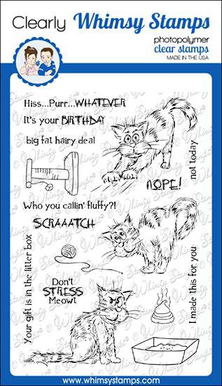 Cattitude Clear Stamps | Whimsy Stamps