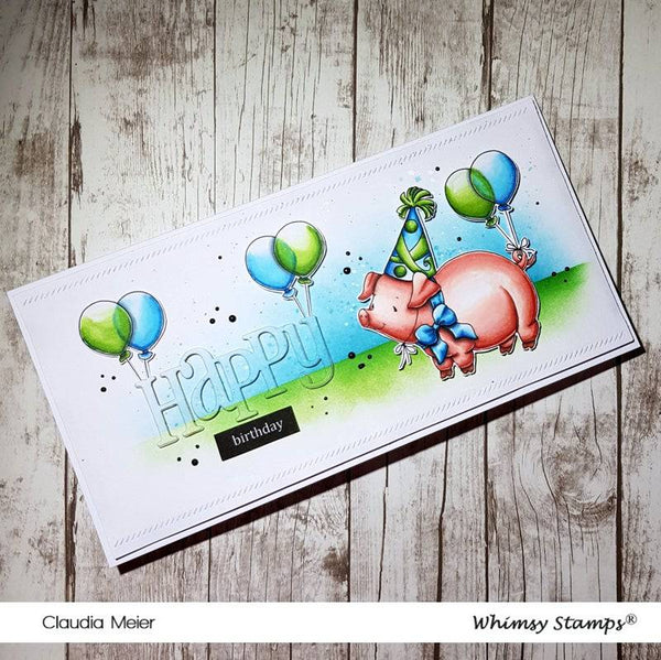 Party Pig - Digital Stamp | Whimsy Stamps