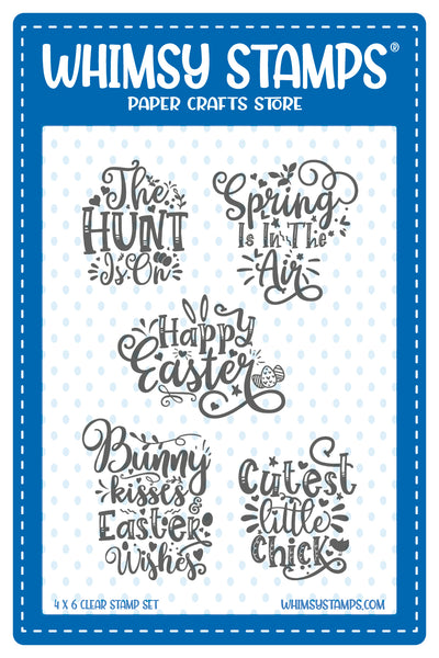 Easter Sentiments Clear Stamps | Whimsy Stamps
