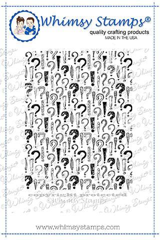 Exclamation Background Rubber Cling Stamp– Whimsy Stamps