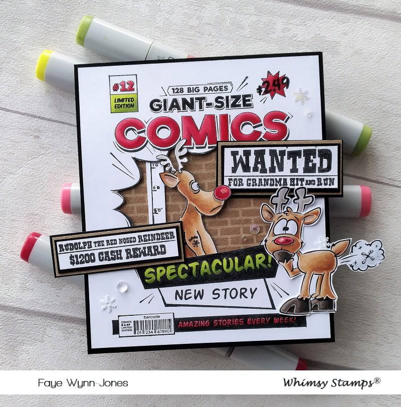 Comic Book Page Rubber Cling Stamp– Whimsy Stamps