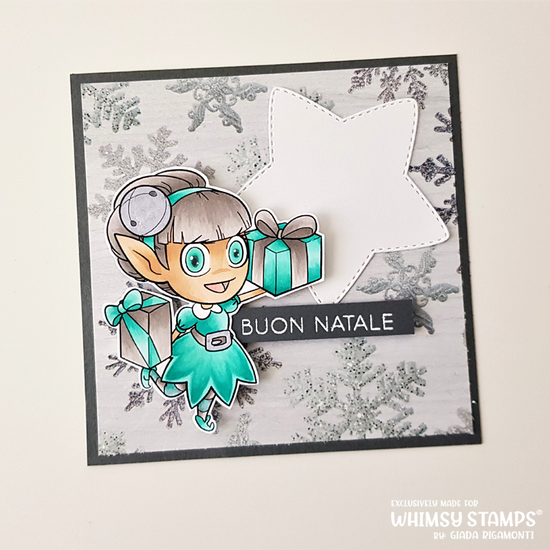 Mini Present Elf - Digital Stamp | Whimsy Stamps