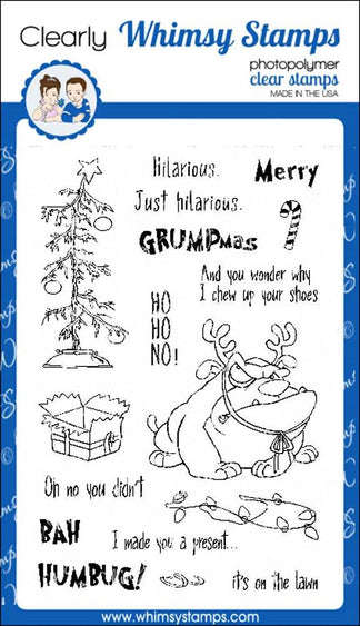 Grumpy Holidays Clear Stamps | Whimsy Stamps