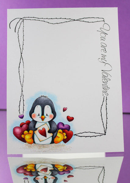 Penguin Valentine - Digital Stamp | Whimsy Stamps