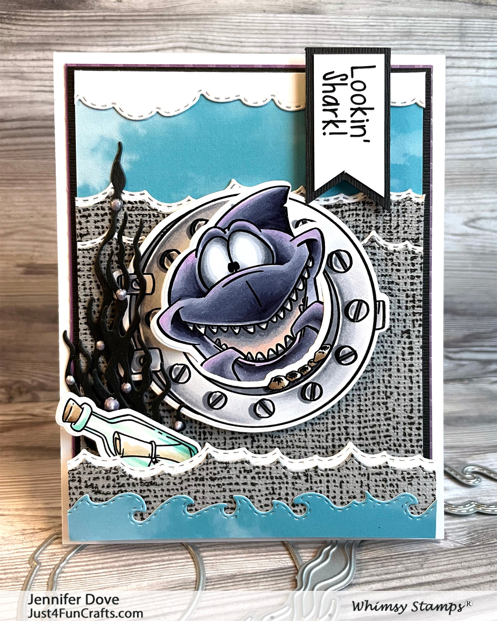 Lookin' Shark Elements Outlines Die Set– Whimsy Stamps