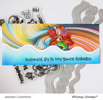 Slimline Wavy Edger Die Set– Whimsy Stamps