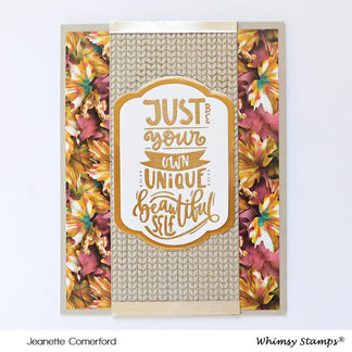 Slimline Embossing Folder - Sweater – Whimsy Stamps