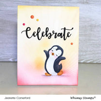 Penguin Lean on Me Clear Stamps – Whimsy Stamps