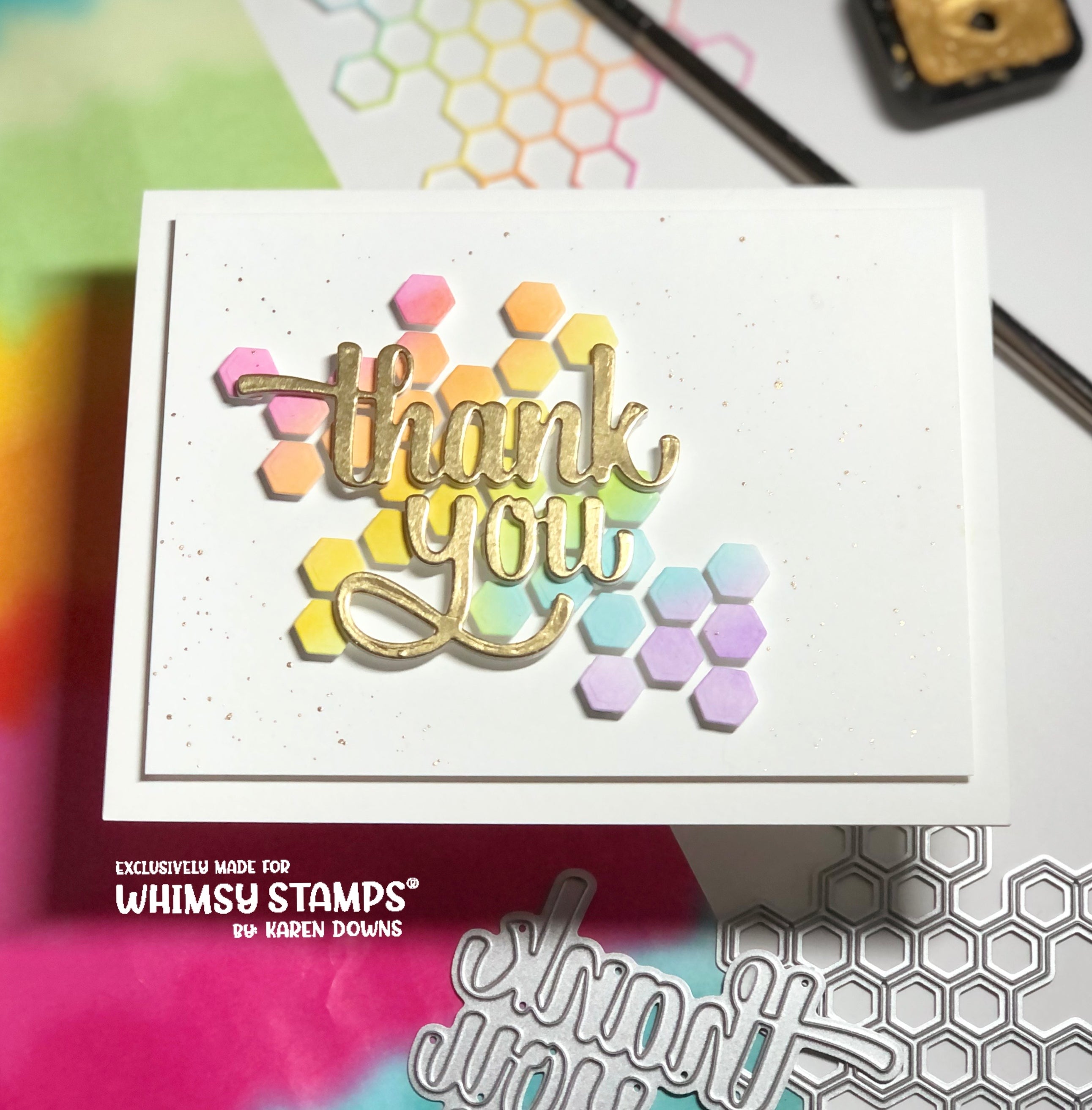 Thank You Word Die– Whimsy Stamps