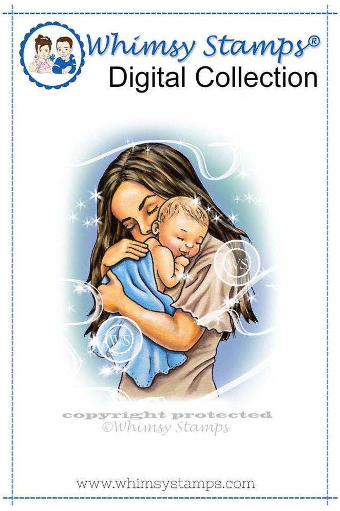 Little Angel Mother - Digital Stamp– Whimsy Stamps