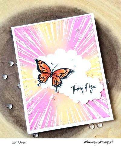 Burst Background Rubber Cling Stamp– Whimsy Stamps