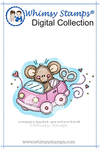 Love Bug Mouse - Digital Stamp– Whimsy Stamps