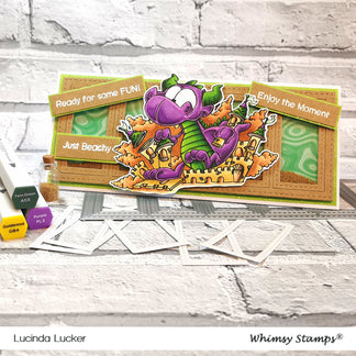 Dragon Beach Fun - Digital Stamp | Whimsy Stamps