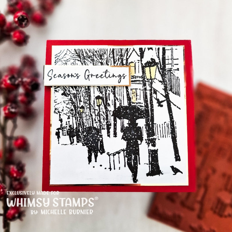 Blissful Winter Rubber Cling Stamp– Whimsy Stamps