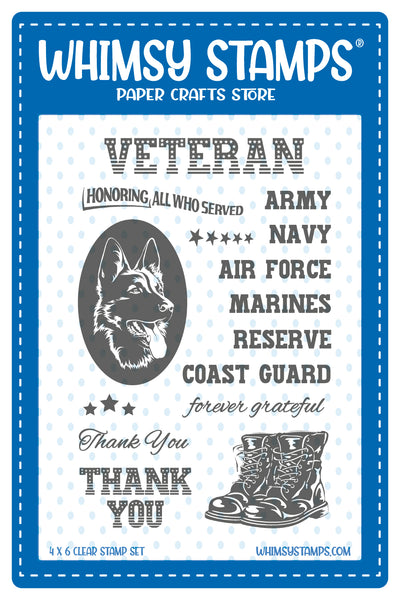 Military Honoring All Clear Stamps | Whimsy Stamps