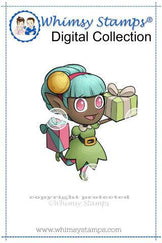 Mini Present Elf - Digital Stamp | Whimsy Stamps