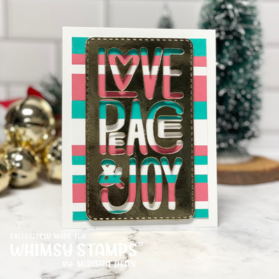 Peace Love Joy Die Set– Whimsy Stamps