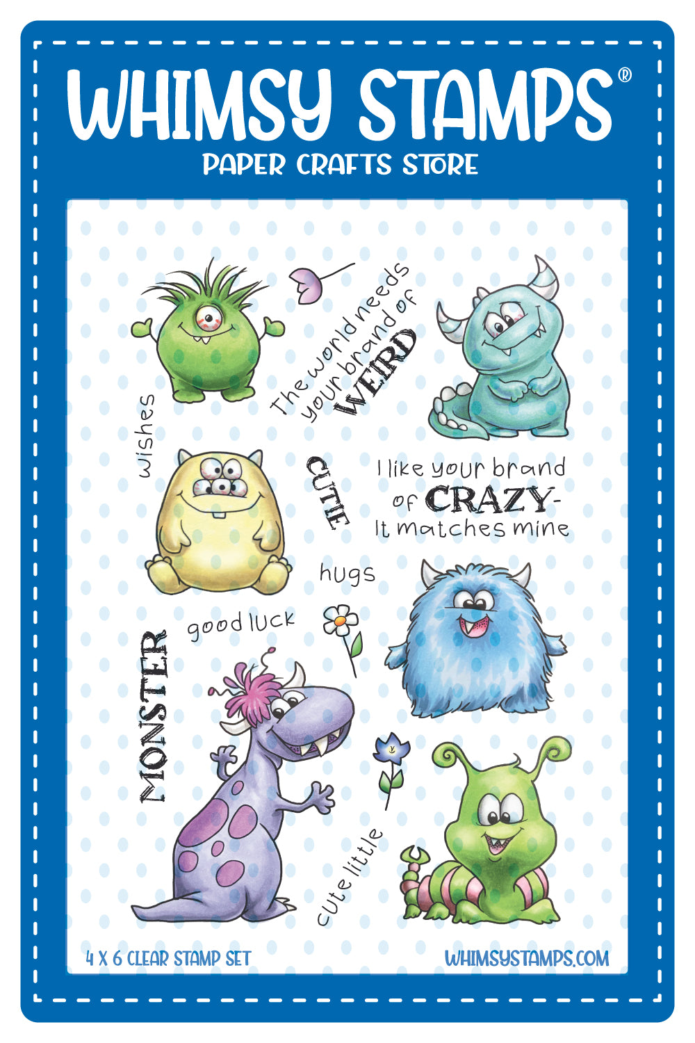 Monster Cuties Clear Stamps– Whimsy Stamps