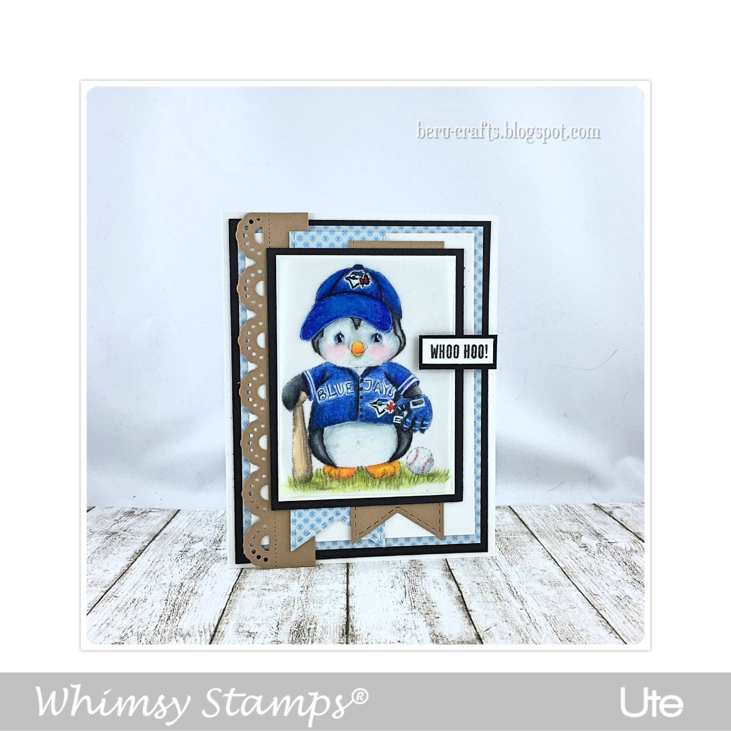 Penguin Baseball Player - Digital Stamp– Whimsy Stamps