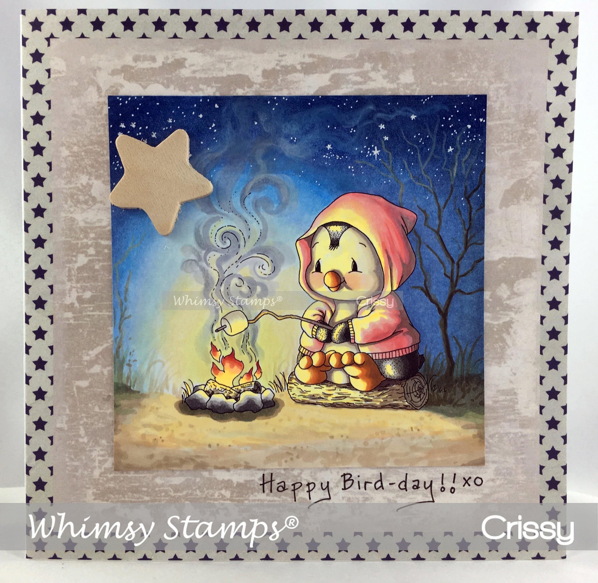 Penguin Campfire - Digital Stamp – Whimsy Stamps