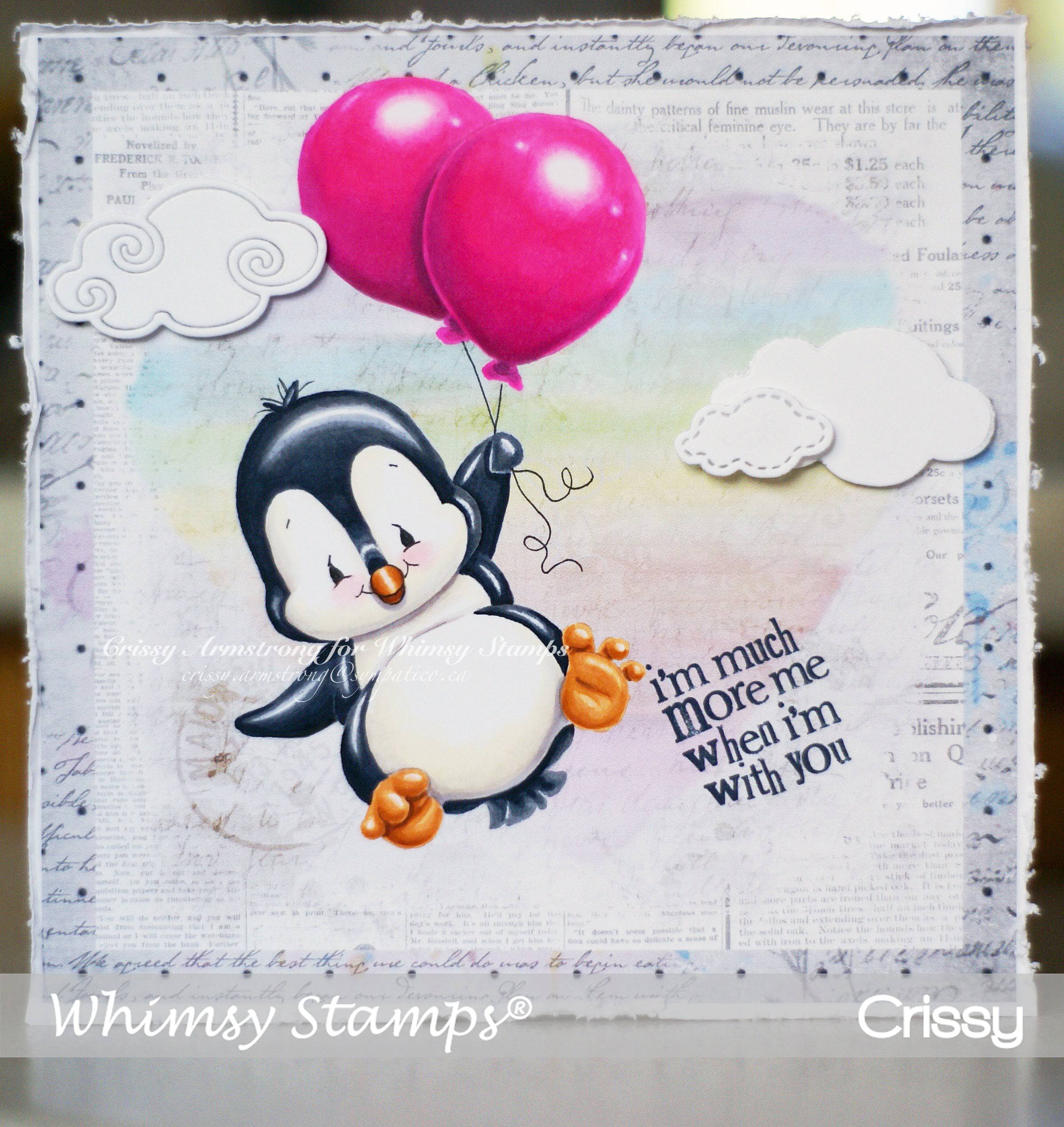 Penguin Flies - Digital Stamp– Whimsy Stamps
