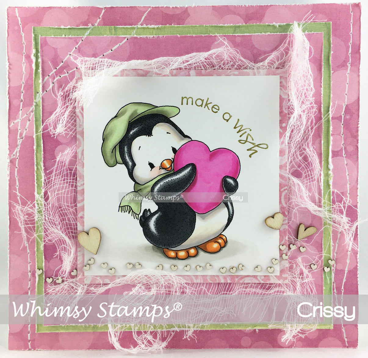 Penguin Heart Hugs - Digital Stamp – Whimsy Stamps