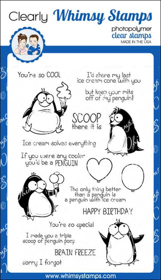 Penguin Poop Clear Stamps | Whimsy Stamps