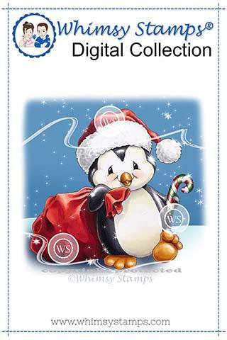 Penguin Santa - Digital Stamp– Whimsy Stamps