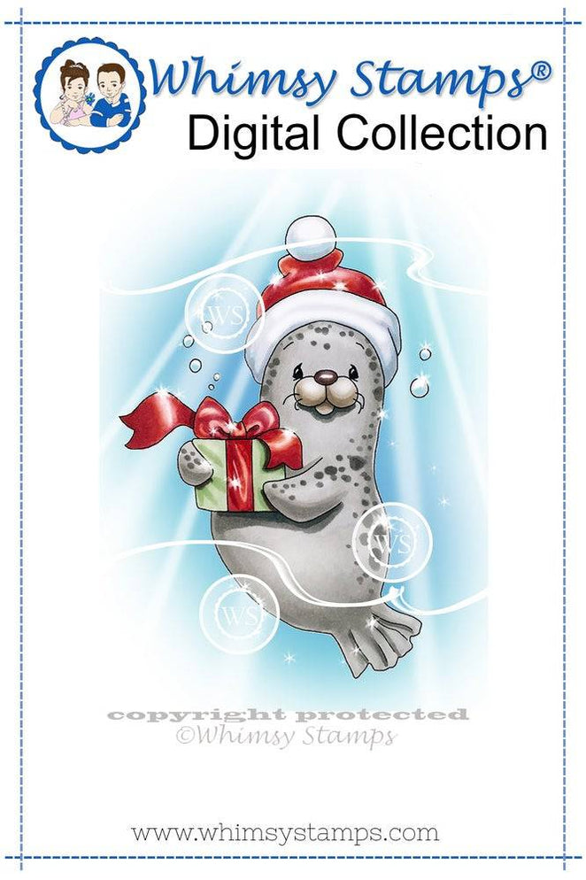 Seal in Water - Digital Stamp– Whimsy Stamps