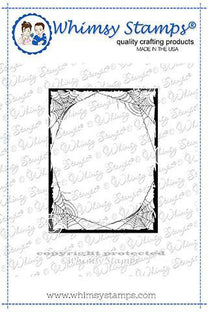 Spider Web Frame Rubber Cling Stamp