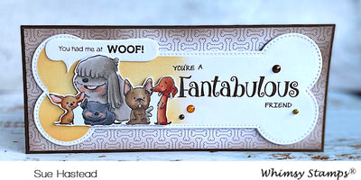 Slimline Dog Bone Die Set– Whimsy Stamps