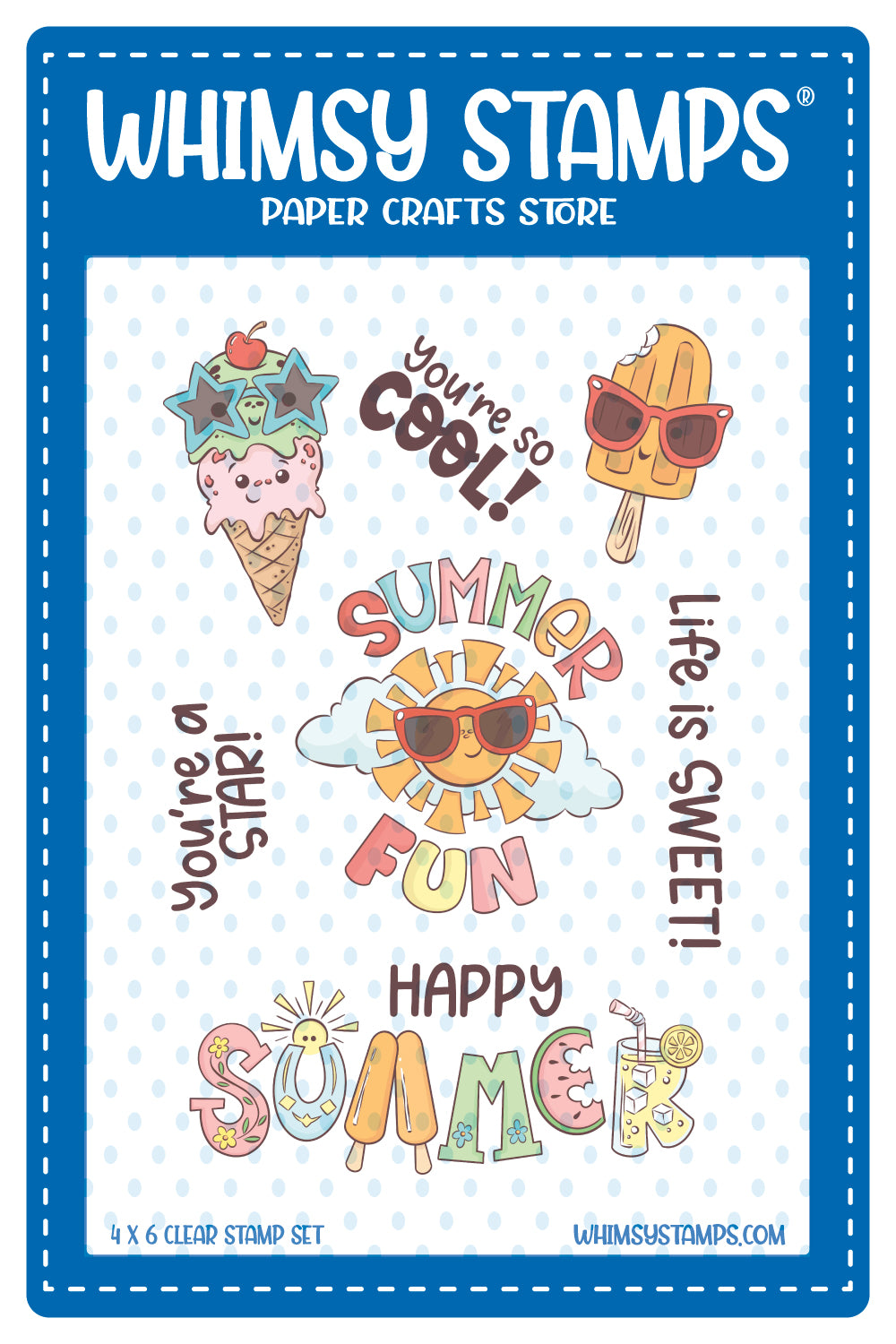 Sweet Summer Fun Clear Stamps– Whimsy Stamps