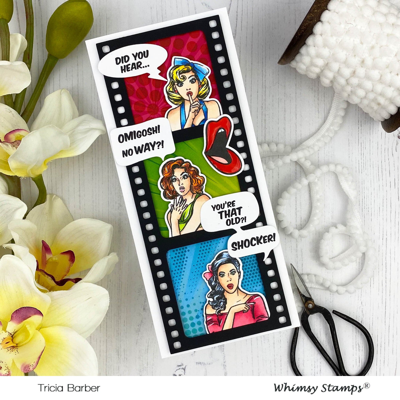 Gossip Girls Outline Die Set– Whimsy Stamps