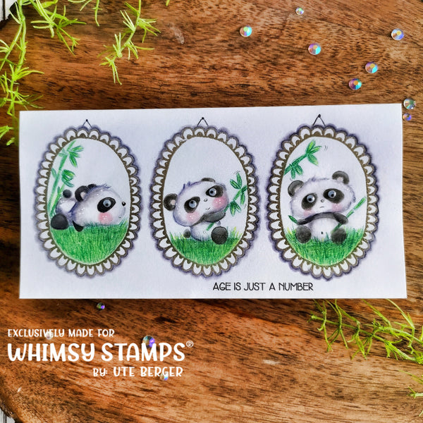 Panda Butt Clear Stamps | Whimsy Stamps
