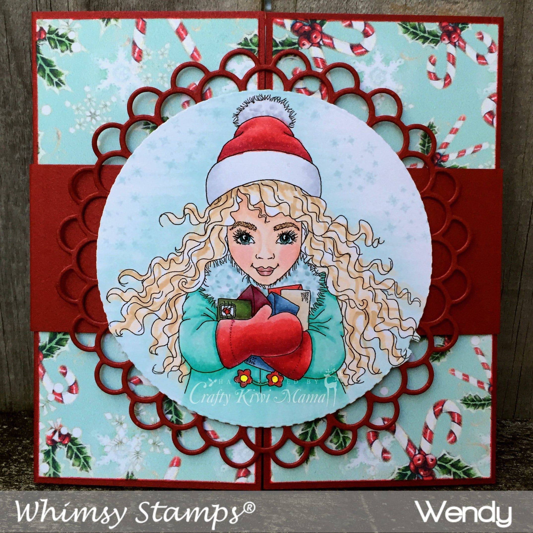 Pretty Girl Happy Mail - Digital Stamp– Whimsy Stamps